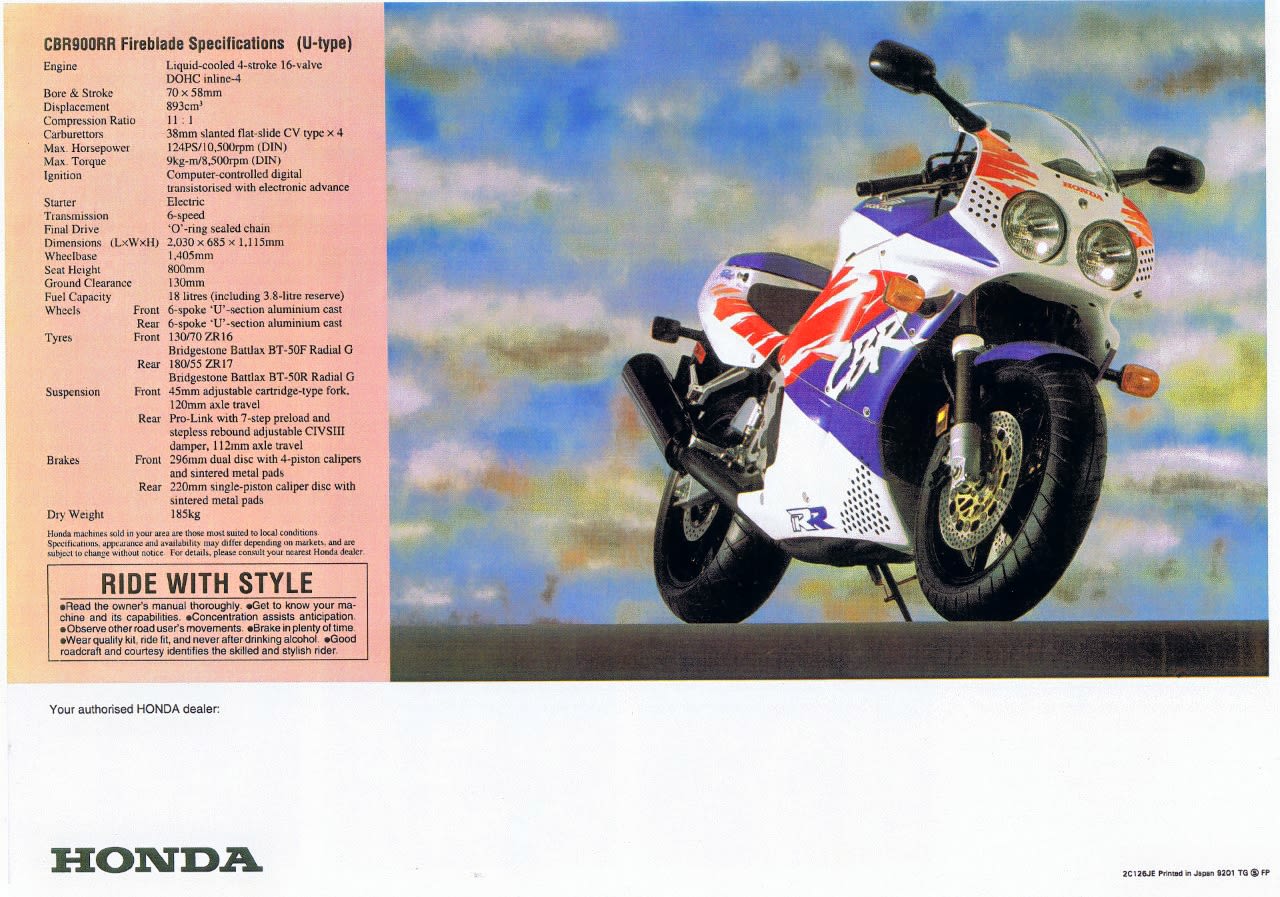 Tadao Baba e la Honda CBR900RR FireBlade